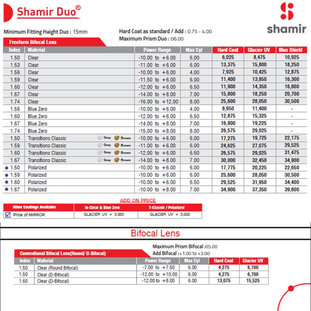 Shamir Duo Lens - Luxotix