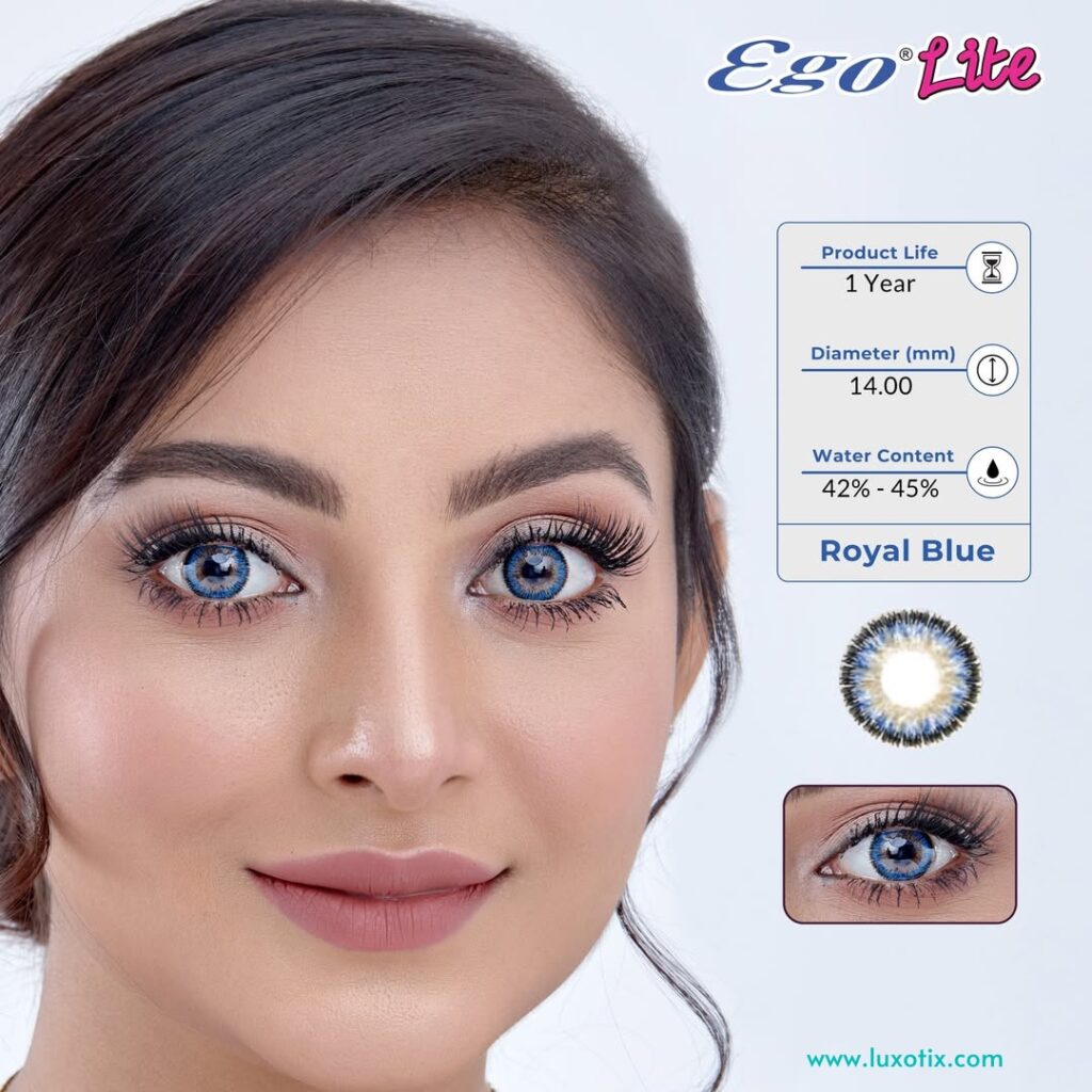 EGO Lite Royal Blue Contact Lens - Luxotix