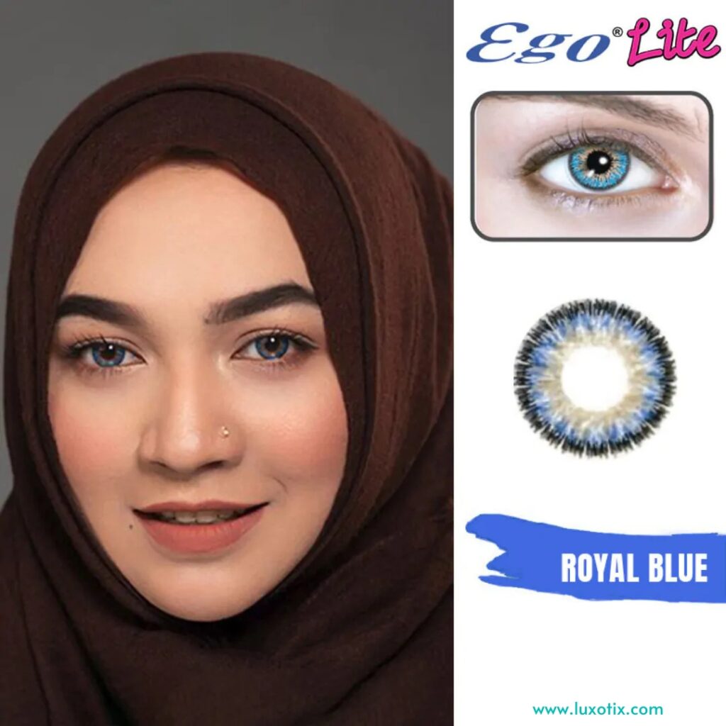 EGO Lite Royal Blue Contact Lens - Luxotix