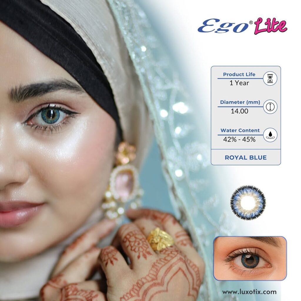 EGO Lite Royal Blue Contact Lens - Luxotix