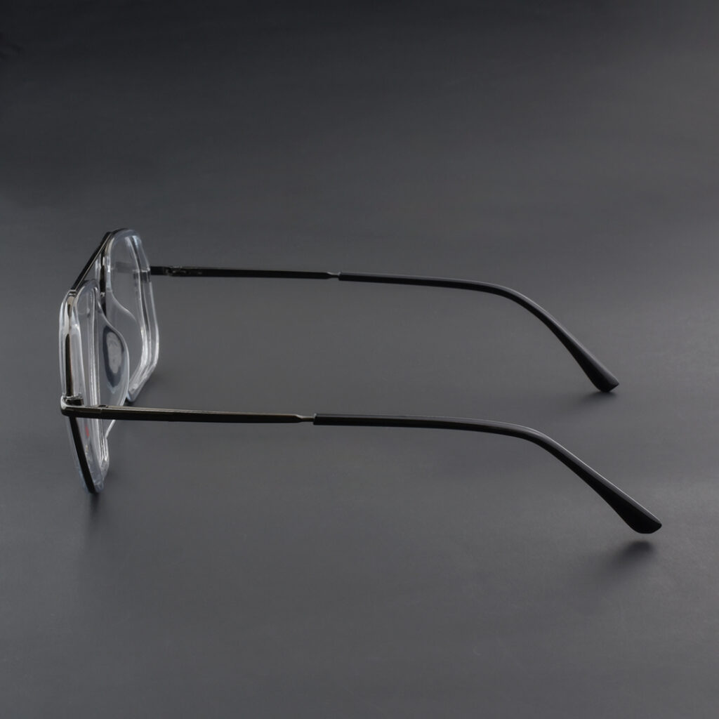 MSARKTI 31002 C2 Bold Transparent Metal Eyeglasses Men - Luxotix