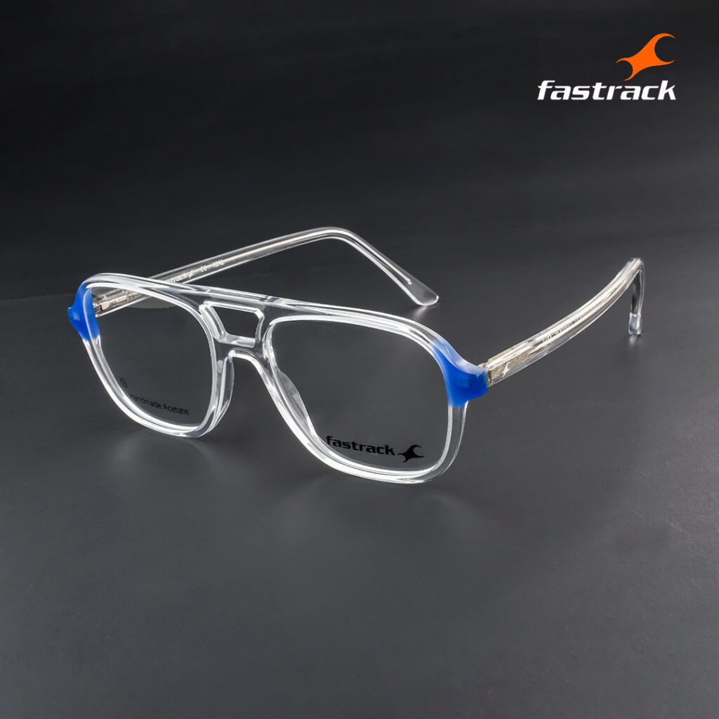 FASTRACK Transparent Clear-Blue Eyeglasses FT1496MFP2MWHV - Luxotix