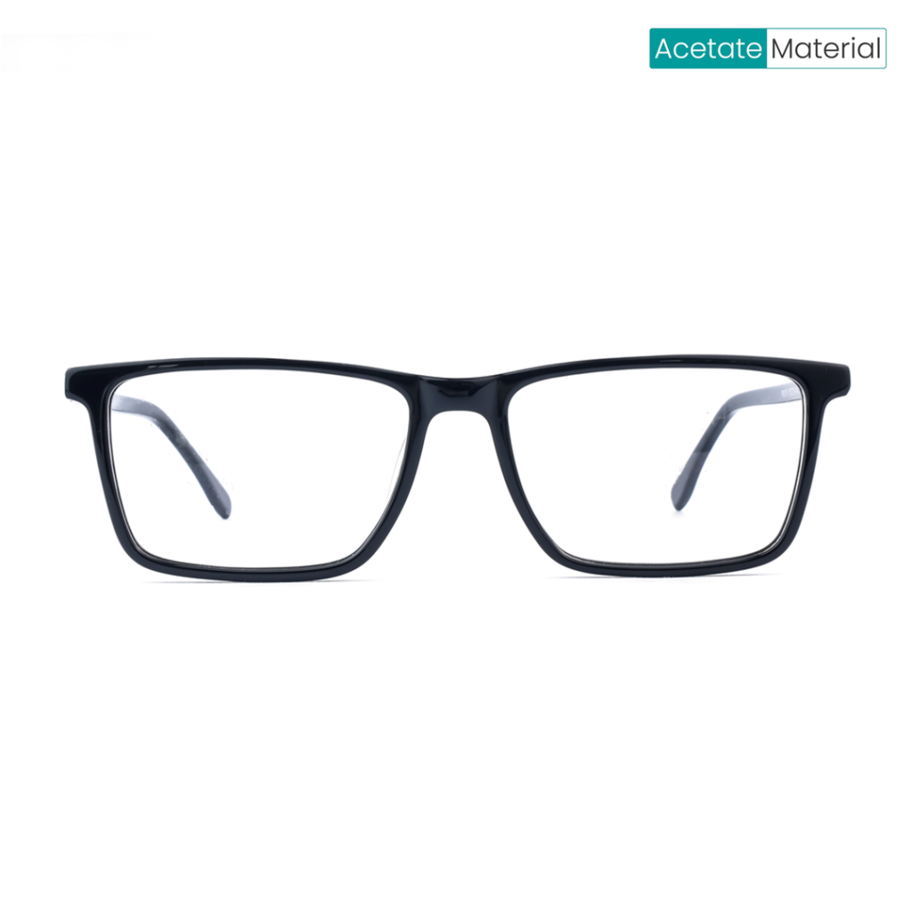 Glossy Black Eyeglasses F88151 C1 - Luxotix